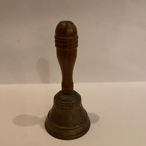 Accents | Antique Rms Titanic 1911 Wood And Brass Captains Table Bell ...